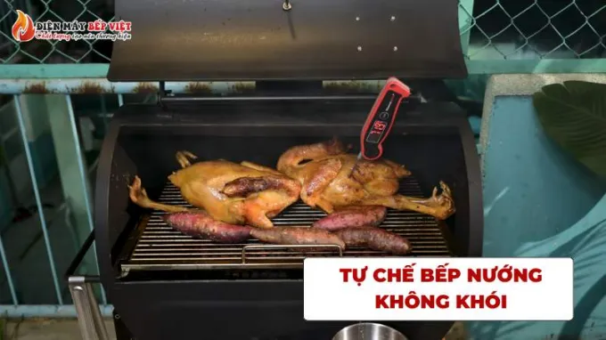 Tự chế bếp nướng không khói đơn giản khi cắm trại ngoài trời